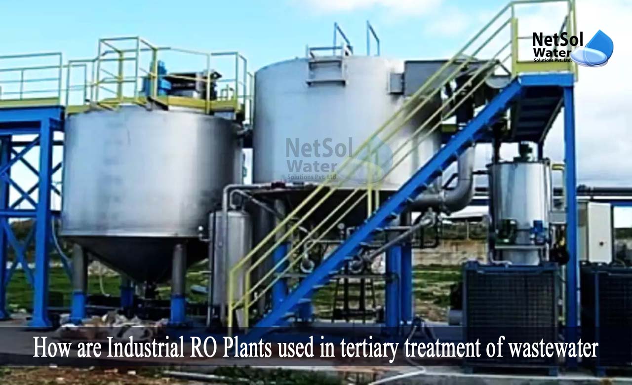 How are Industrial RO Plants used in tertiary treatment of wastewater
